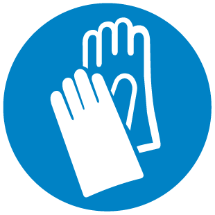Wear Gloves Self Adhesive Label - Mandatory Labels