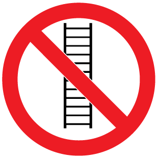 Do Not Use Ladder Self Adhesive Label - Prohibition