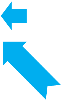 Blue Arrow Self Adhesive Label - Marking Products