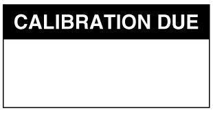 Calibration Due Self Adhesive Label - Quality Control
