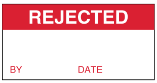 Rejected Self Adhesive Label - Quality Control