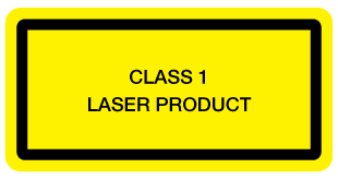 Class 1 Laser Product Self Adhesive Label - Electrical Safety