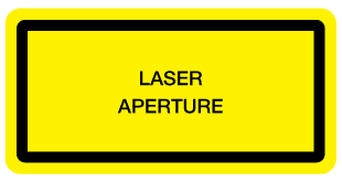 Laser Aperture Self Adhesive Label - Electrical Safety