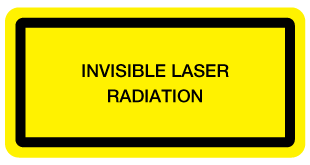 Invisible Laser Radiation Self Adhesive Label - Electrical Safety